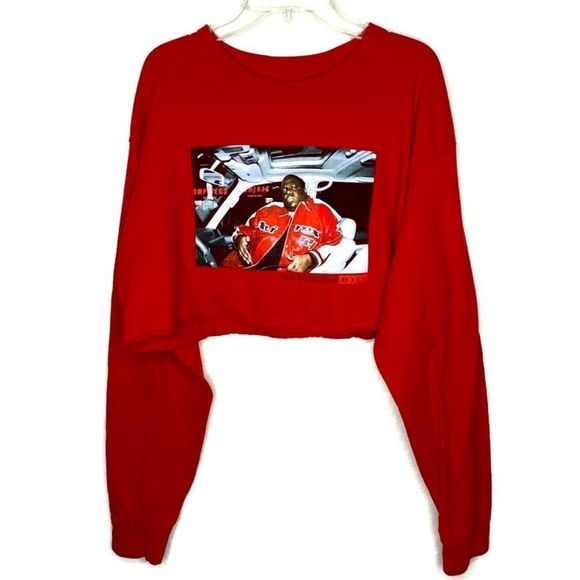 the nortorious B.I.G. | Tops | Thenotorious Big Red Long Sleevecrop ...